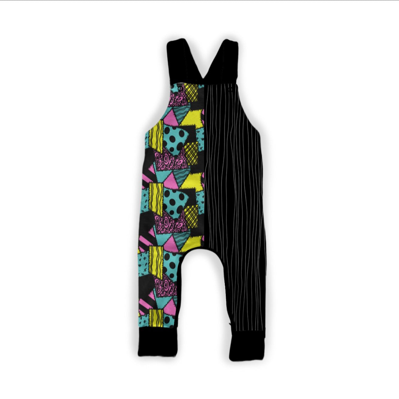 Nightmare Jack + Sally BamBOOOO Kids overalls! Mix Pattern! Spooky Sea ...